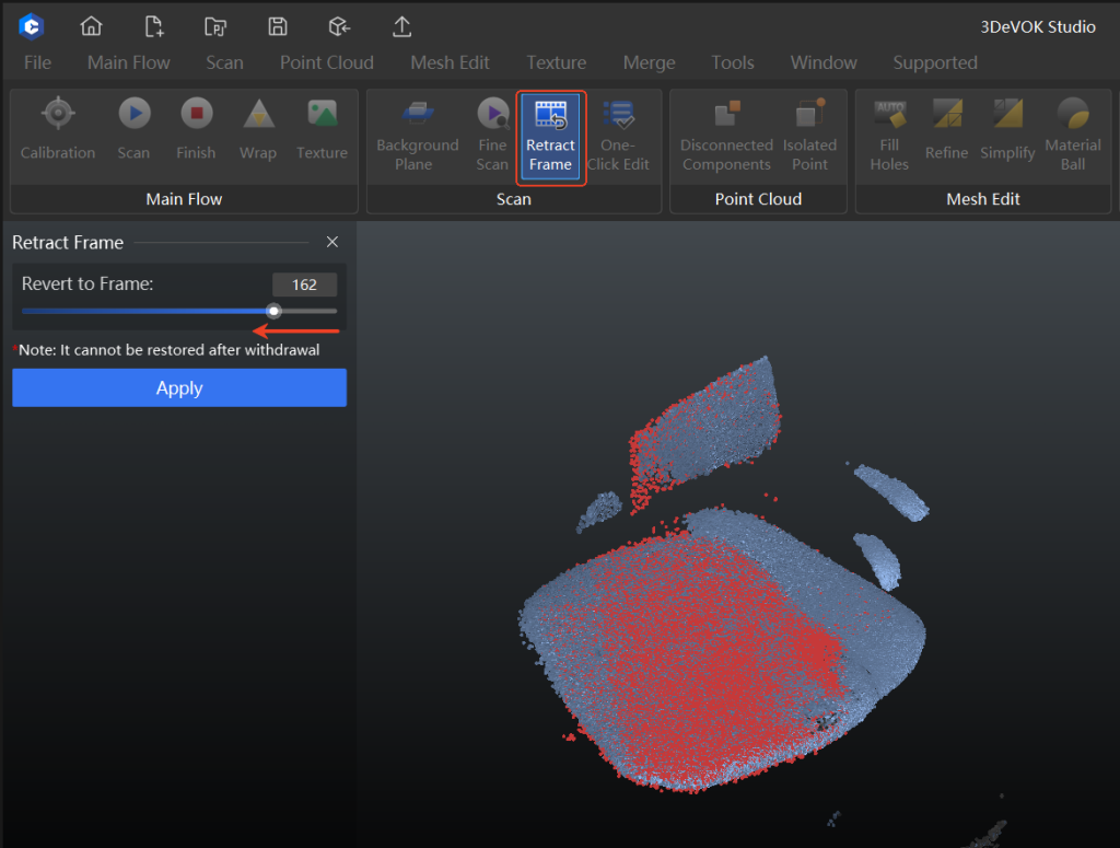 When using the hybrid alignment mode in 3DeVOK Studio for scanning, if misaligned data occurs ...